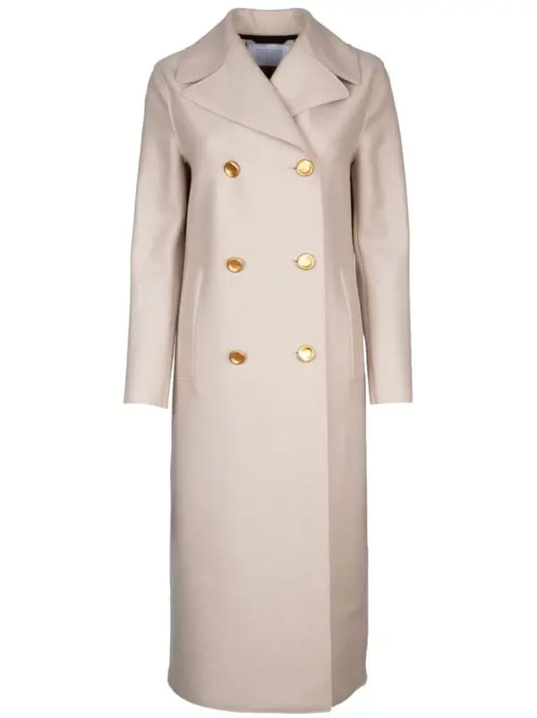 Harris Wharf London Peak-lapels Double-breasted Wool Coat - Neutrals