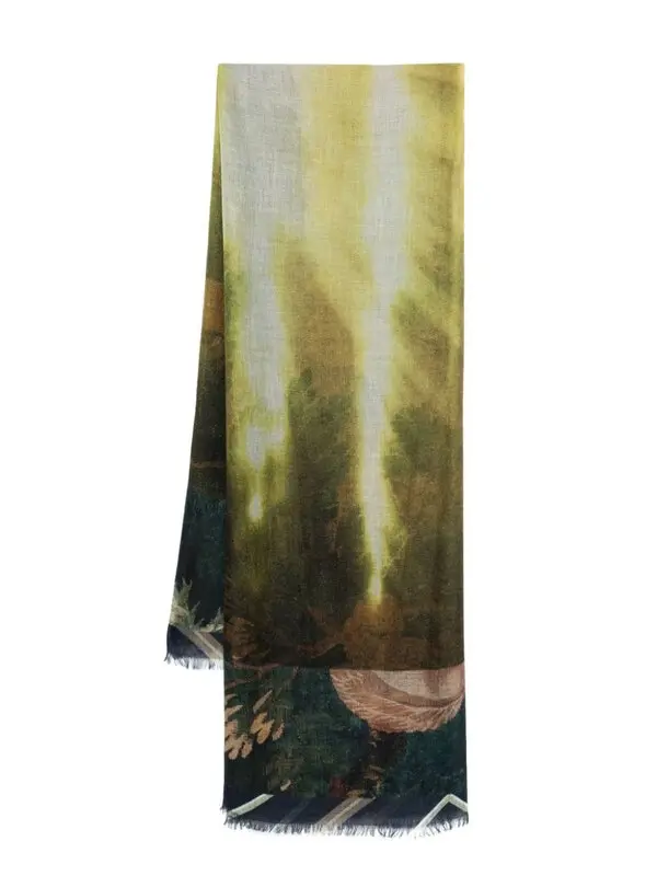PIERRE-LOUIS MASCIA Illustration-print Scarf