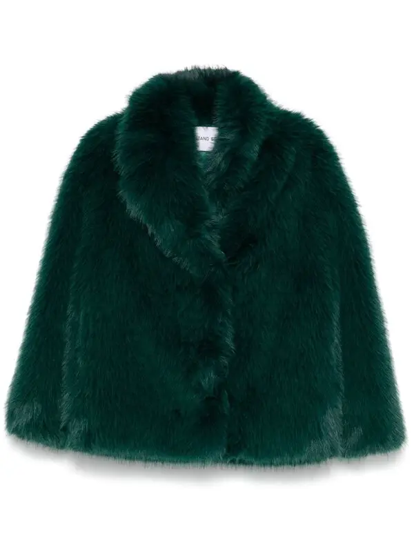 STAND STUDIO Hunter Faux Fur Jacket - Green