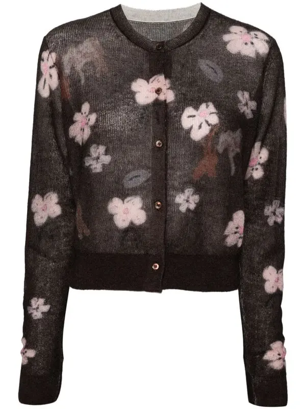JNBY Floral-print Button-up Cardigan