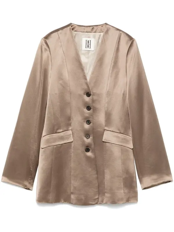BY MALENE BIRGER Rinnah Satin Blazer - Brown