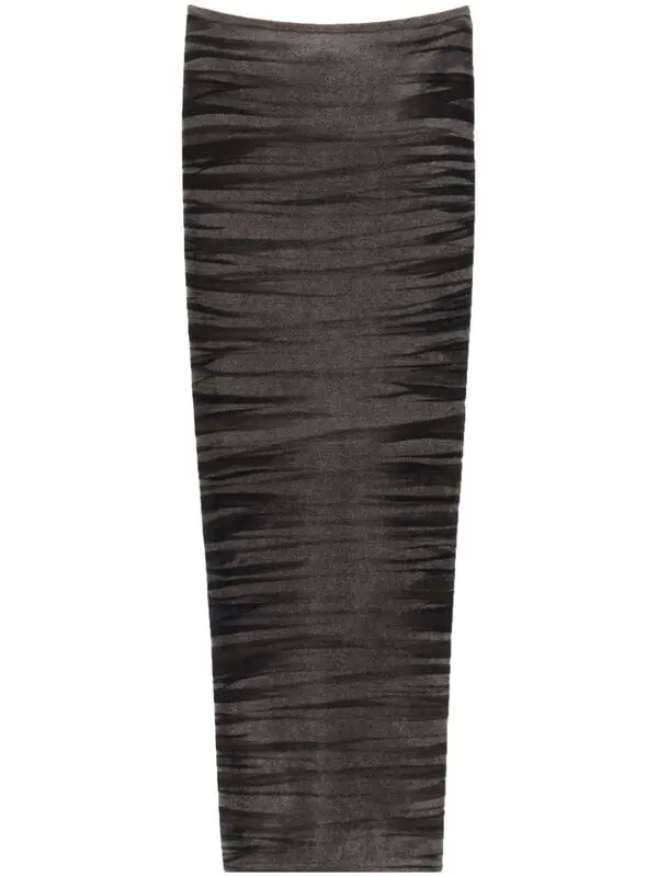 Alexander Wang Animal-print Maxi Skirt - Black