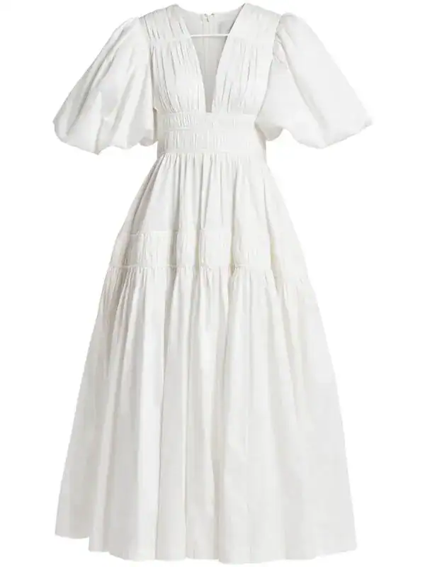 Aje Fallingwater Midi Dress In White - 44% Off | Editorialist