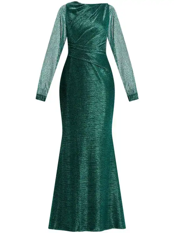 sage green floral maternity dress Ivette Midi Dress Green Sheen – Shea Davis Boutique main image 1