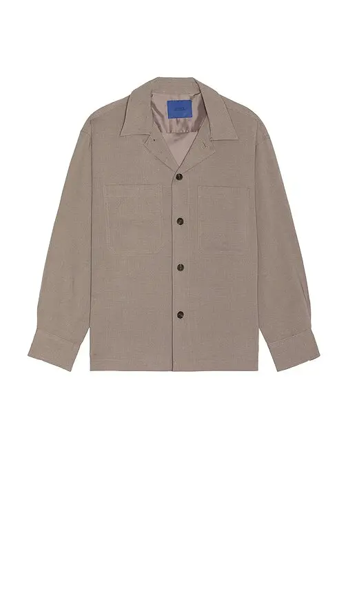 Saturdays Nyc Driessen Wool Gabardine Overshirt