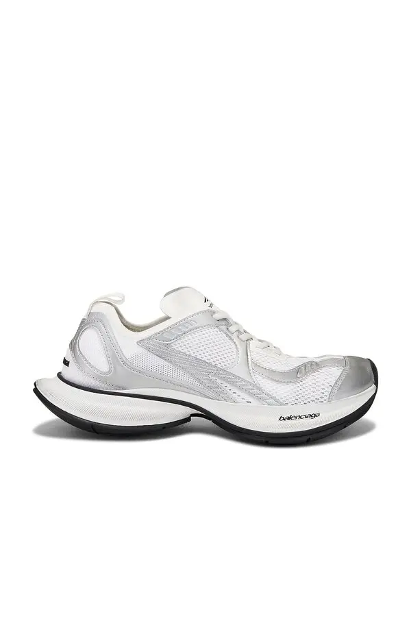 Balenciaga Circuit Sneakers - White & Silver
