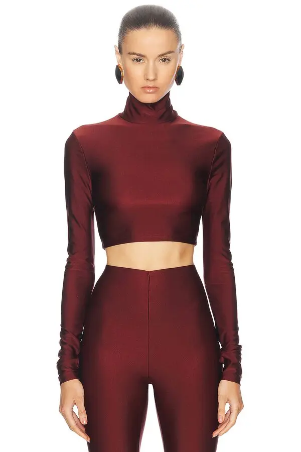 Andamane Orchid Crop Top - Bordeaux
