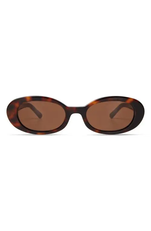 ELISA JOHNSON Lyric Leigh Oval Sunglasses - Brown Tortoise