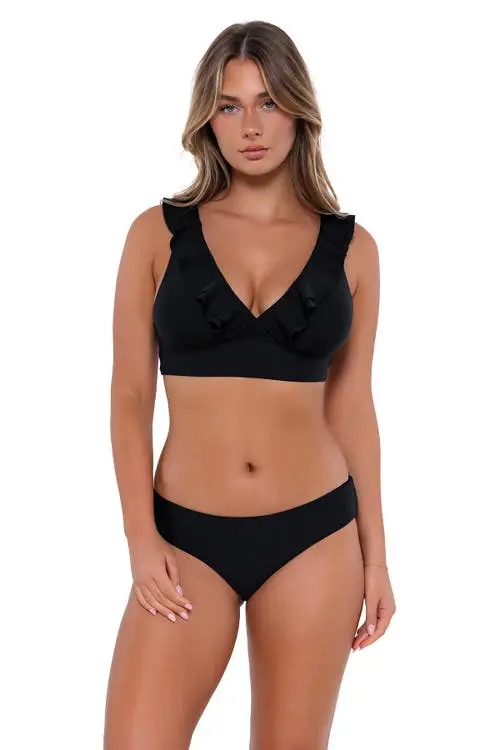 SUNSETS Willa Wireless Bikini Swimsuit Top - Black