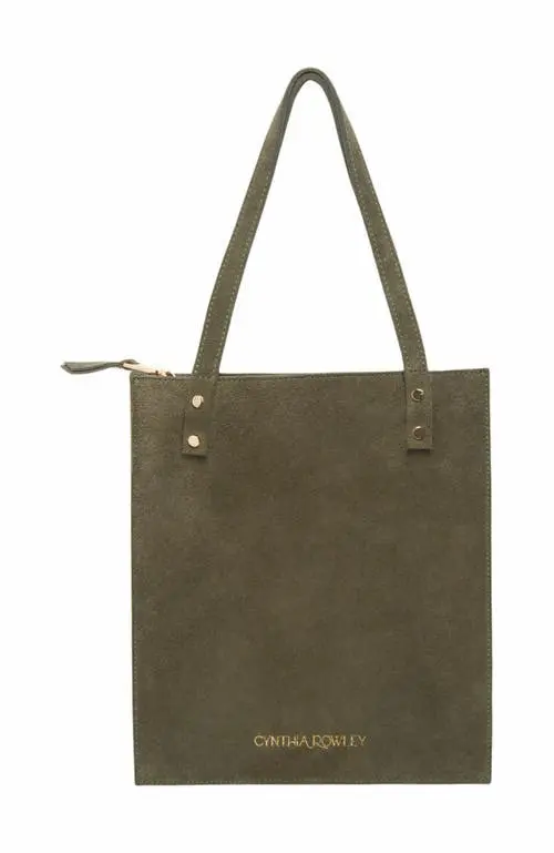 Cynthia Rowley Suede Tote - Dark Green