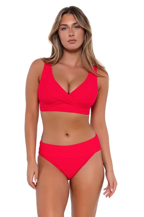 SUNSETS Elsie Bikini Swimsuit Top - Geranium