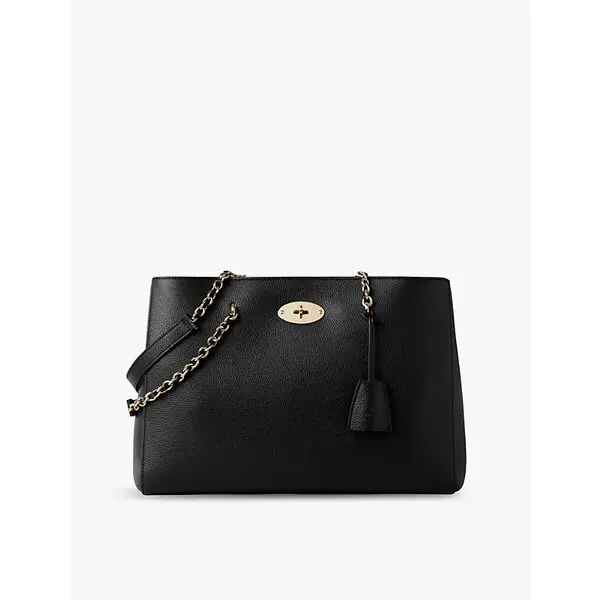 Mulberry Lily Chain Tote Bag - Black