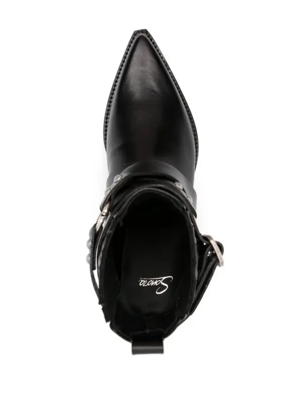 SONORA 40mm Shiny Veal Biker Boots