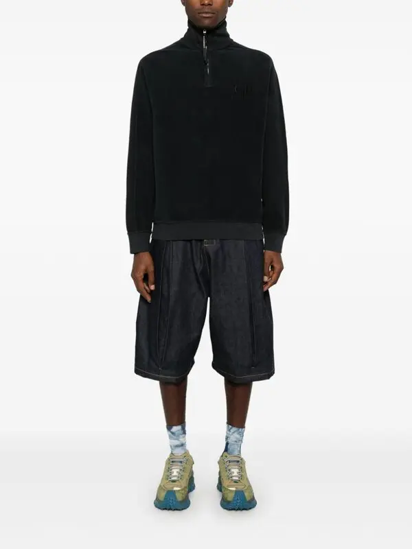 C.P. COMPANY Logo-embroidered Sweatshirt - Blue