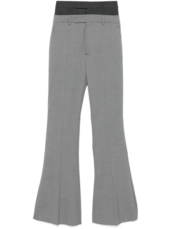 Sportmax Layered-effect Flared Trousers