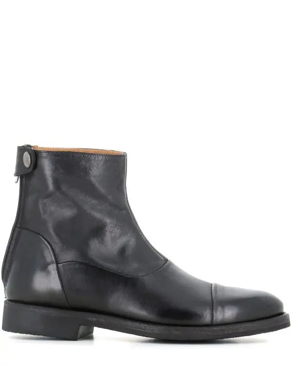 ALBERTO FASCIANI Leather Boots - Black