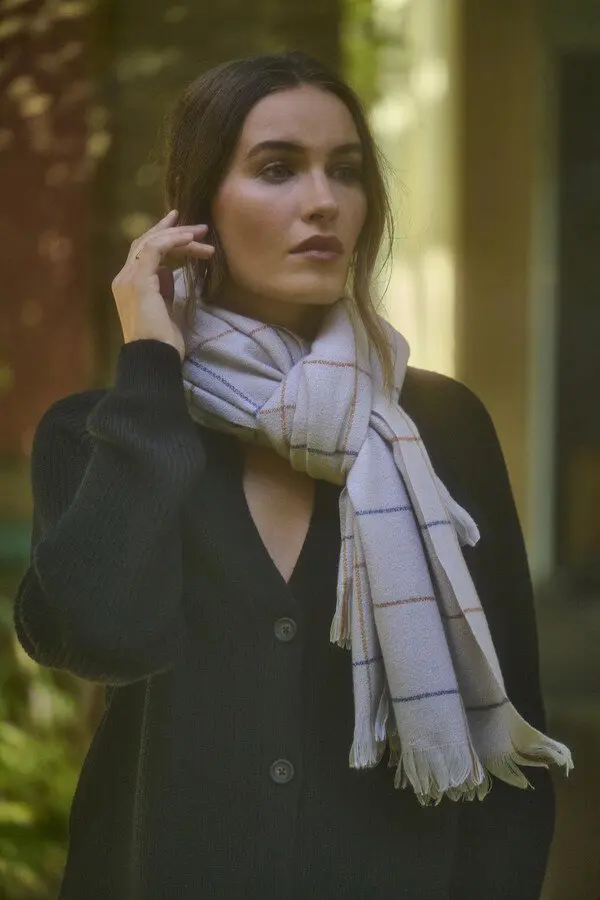 Velvet By Graham & Spencer Hudson Windowpane Scarf