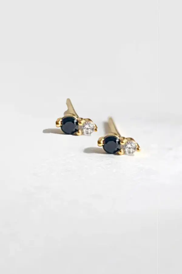 Velvet By Graham & Spencer Twin Stud Onyx Earrings Phyllis And Rosie