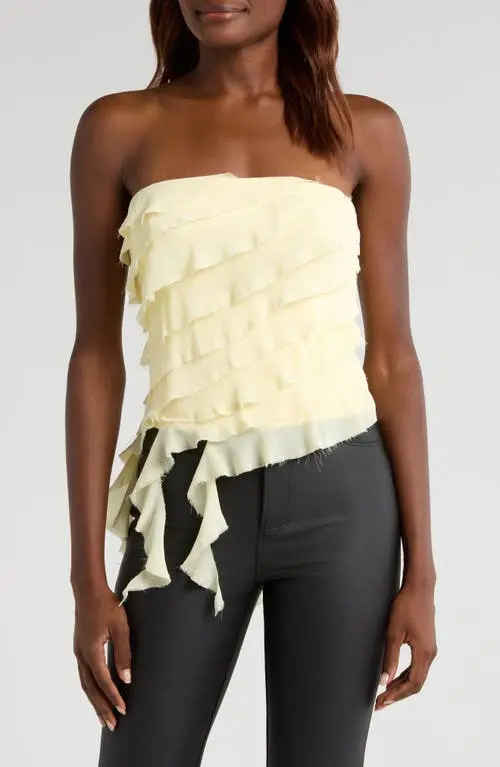 MISTRESS ROCKS Ruffle Strapless Top