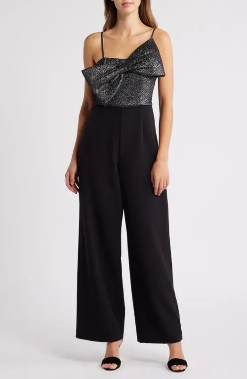 Anne Klein Asymmetric Wide Leg Jumpsuit