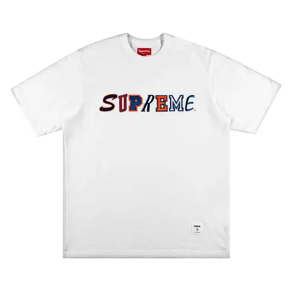 Supreme Collage Logo Short-sleeve Top - White | Editorialist