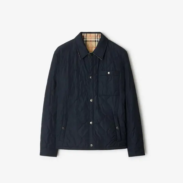 Burberry Reversible Quilted Nylon Overshirt - Navy