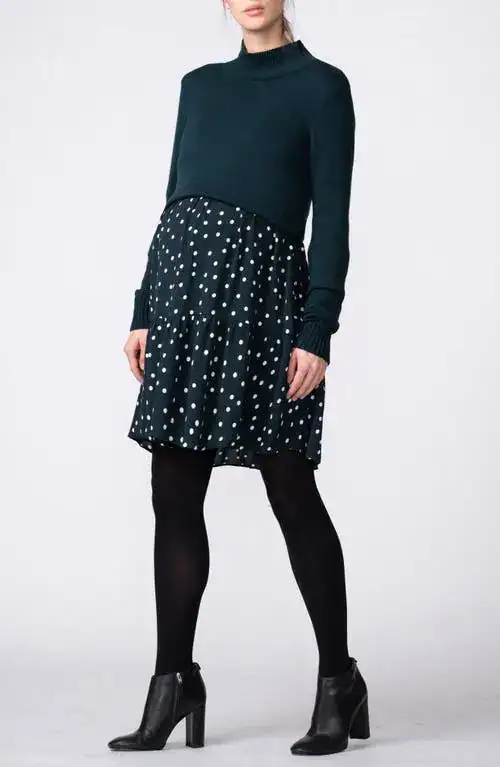 seraphine green polka dot dress Seraphine Polka Dot Maternity/Nursing Set - Green
