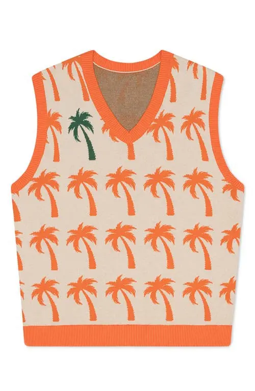 MAVRANS Palms Sweater Vest - Orange