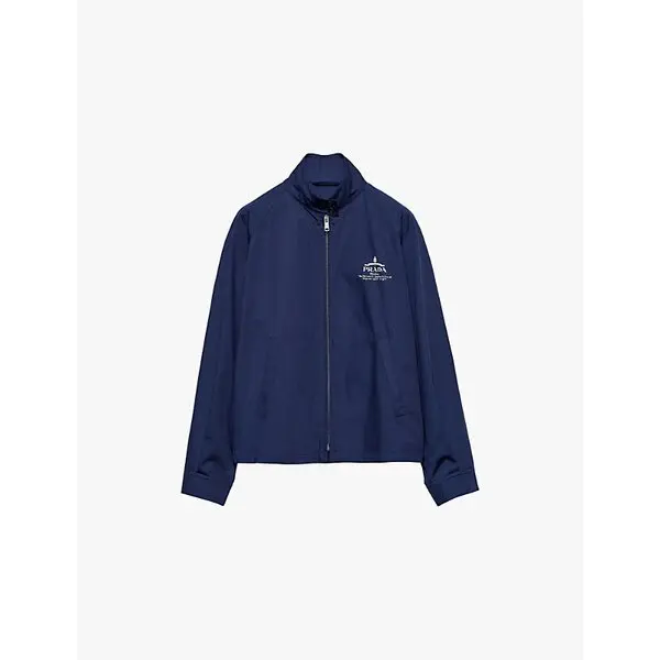 Prada Logo-print Poplin Blouson Jacket