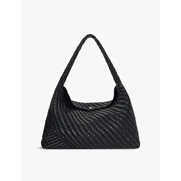 DUNE Extra-large Woven Shoulder Bag - Black Black Synthetic