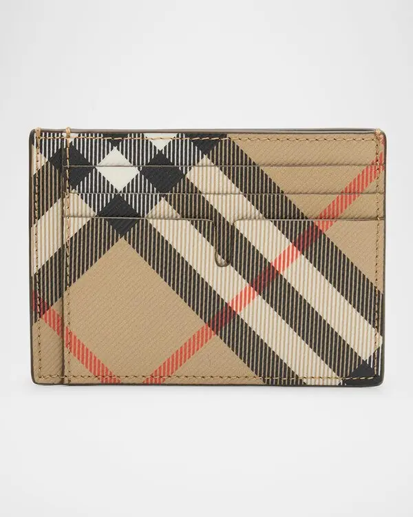Burberry Check Clip Card Case