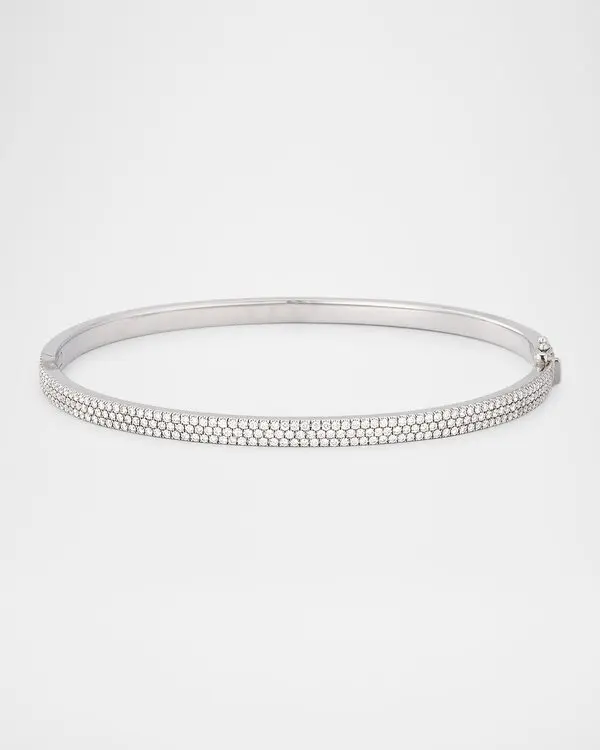 LISA NIK Diamond Game 18k White Gold Bangle