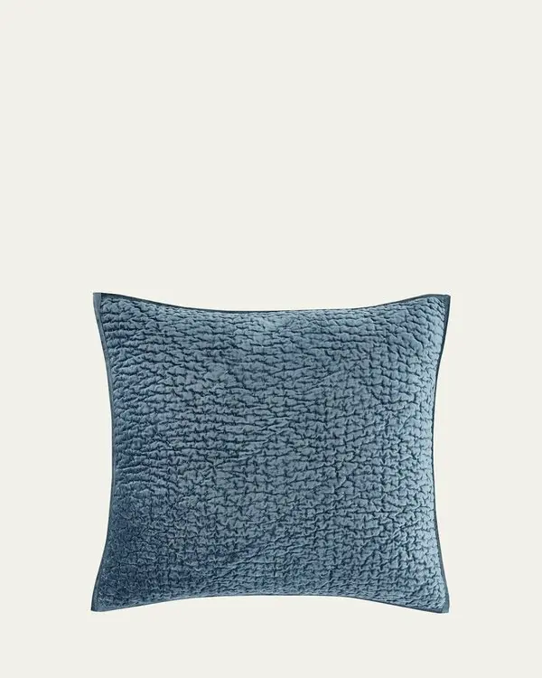 PINE CONE HILL Parisienne Velvet Quilted Euro Sham