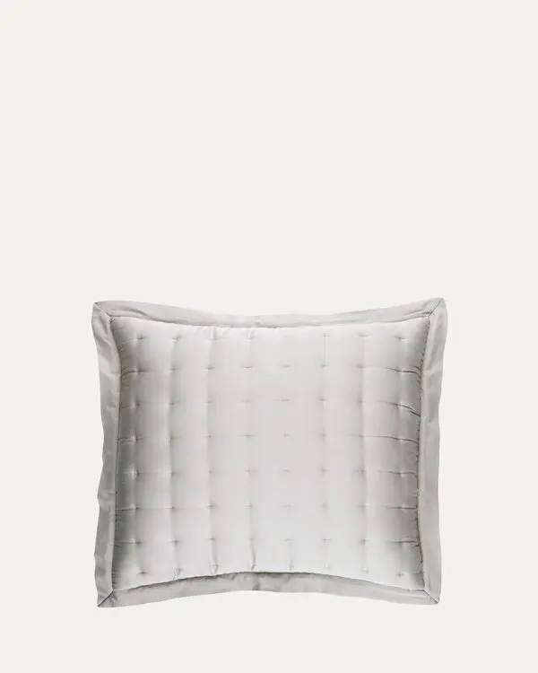 PINE CONE HILL Puff Tencel Euro Sham, Gray