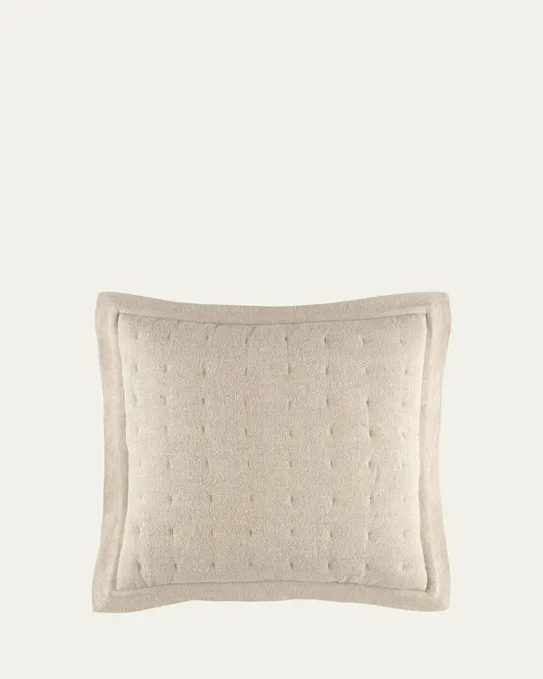 PINE CONE HILL Jonah Linen Quilted Euro Sham