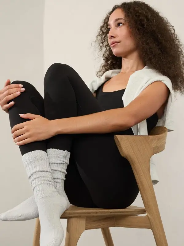 Athleta Cloud Scrunch Sock - Quartz Heather