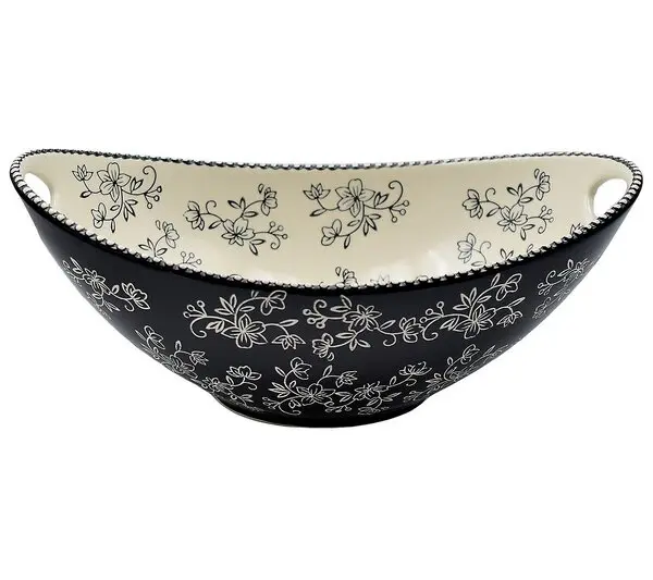 TEMP-TATIONS Floral Lace 3-quart Serving Bowl