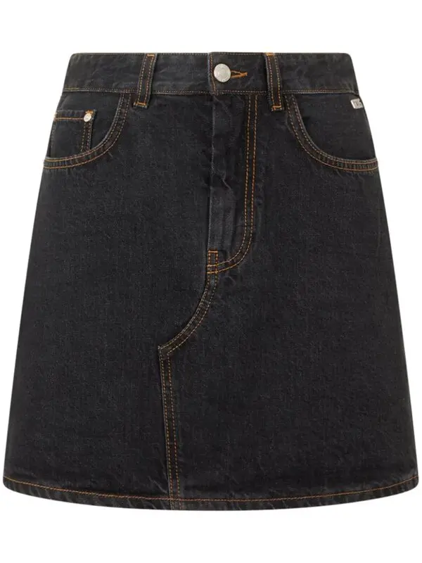 Gcds Denim Mini Skirt - Black