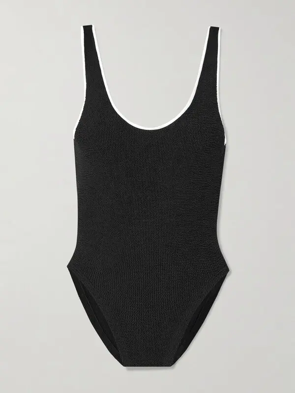 Hunza G Faye Seersucker Swimsuit - Black