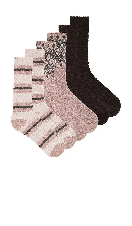 Barefoot Dreams X Cozychic 3 Pair Winter Sock Set