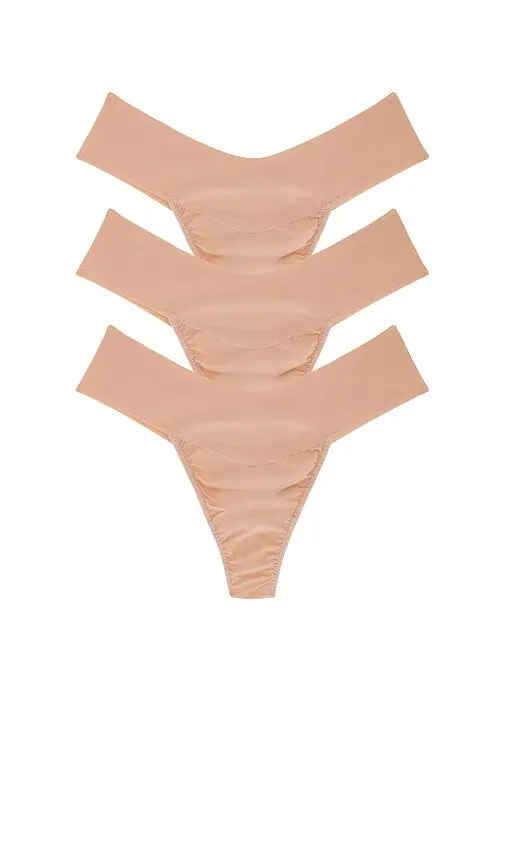 Hanky Panky Natural Rise Thongs 3 Pack - Taupe