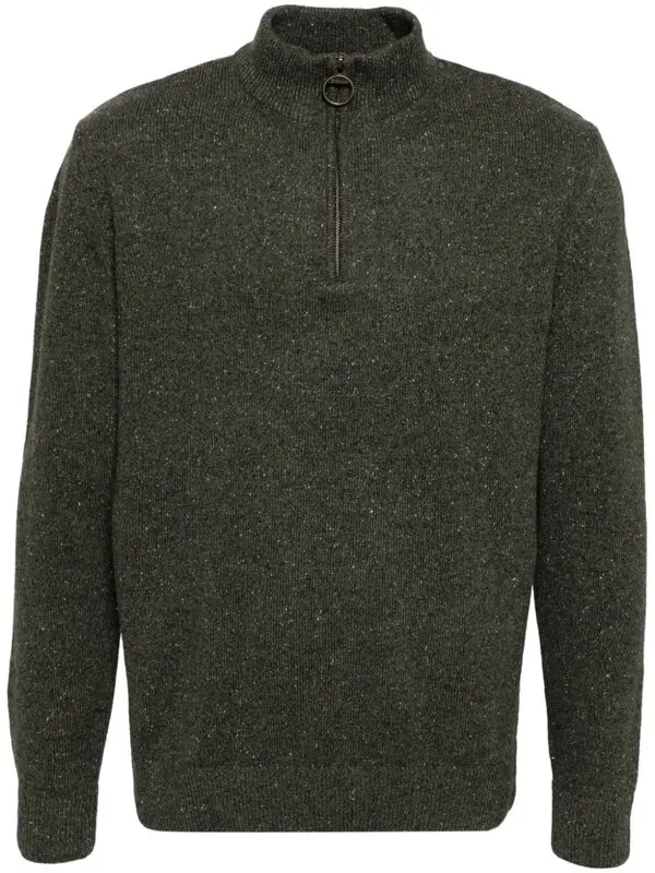 Barbour Long-sleeved Half-zip Jumper - Green