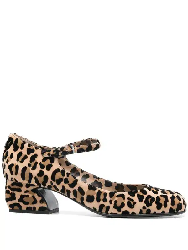 Sergio Rossi 45mm Leopard-Print Pumps In Neutrals 35% Off