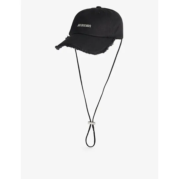 Jacquemus La Casquette Artichaut Logo-plaque Cotton-twill Cap - Black