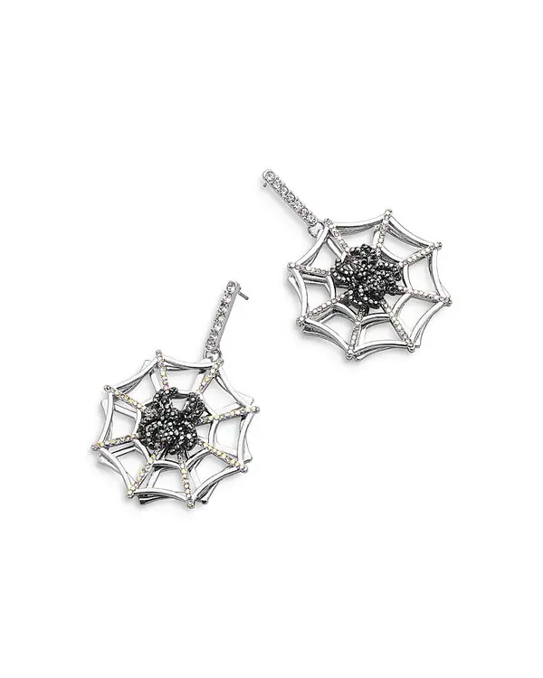 Baublebar Pave Spiderweb Drop Earrings