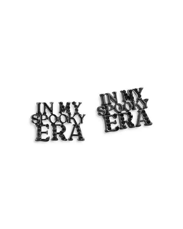 Baublebar Spooky Era Pave Text Stud Earrings