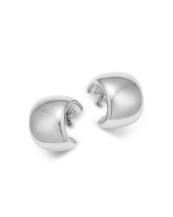 Aqua Sterling Huggie Hoop Earrings