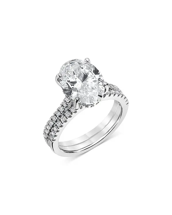 Bloomingdale'S 4.50 Tcw Lab Grown Diamond Bridal Set In 18k Gold