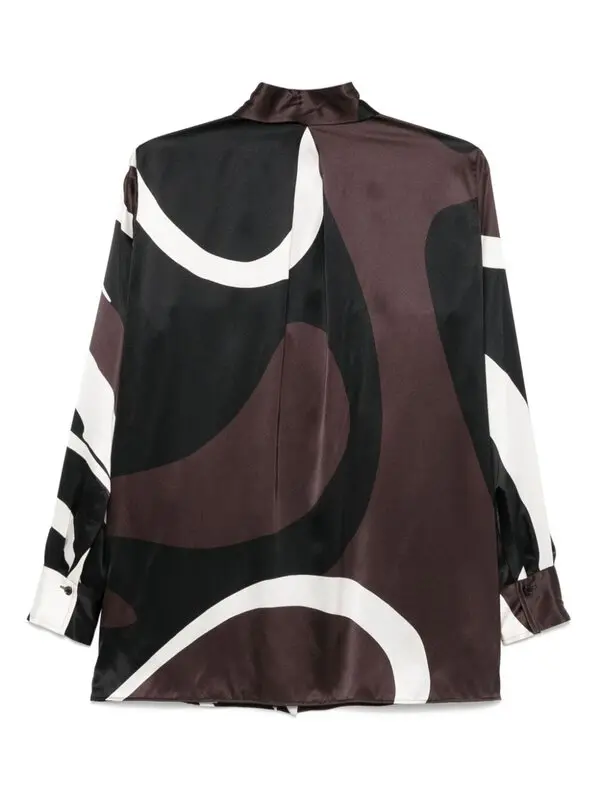 Kiton Abstract-print Silk Shirt