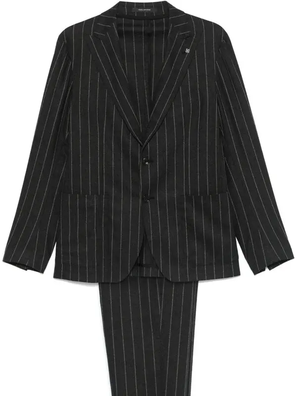 Tagliatore Pinstripe-pattern Suit - Grey